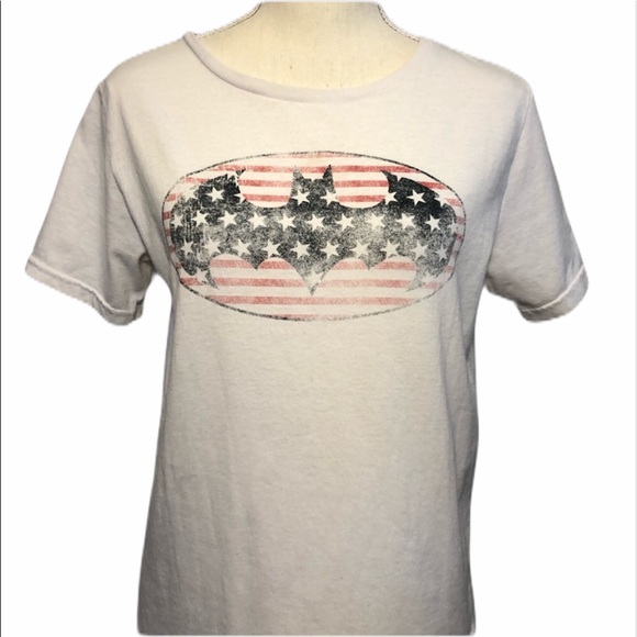 Batman | Tops | Batman Shirt Patriotic Batman Logo Medium | Poshmark